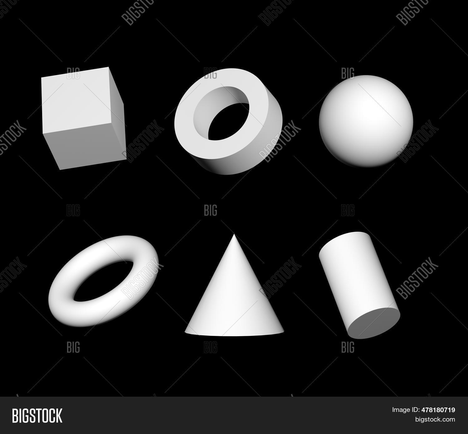 Set 3d Shapes. 3d Image & Photo (Free Trial) | Bigstock