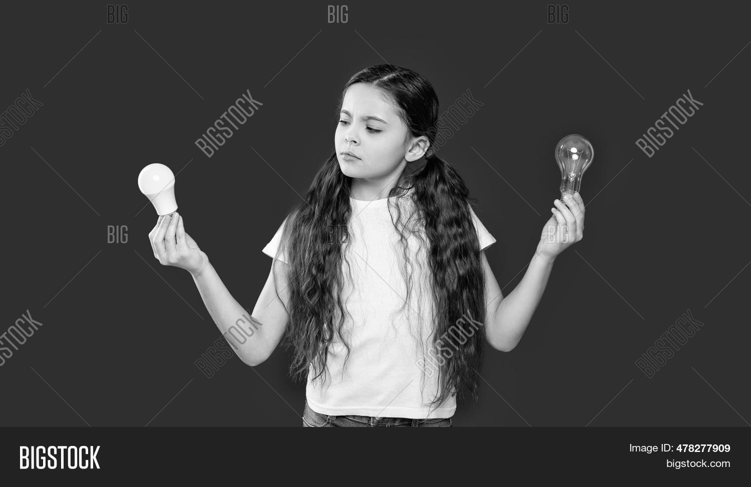 Teen Girl Lightbulb On Image & Photo (Free Trial) | Bigstock