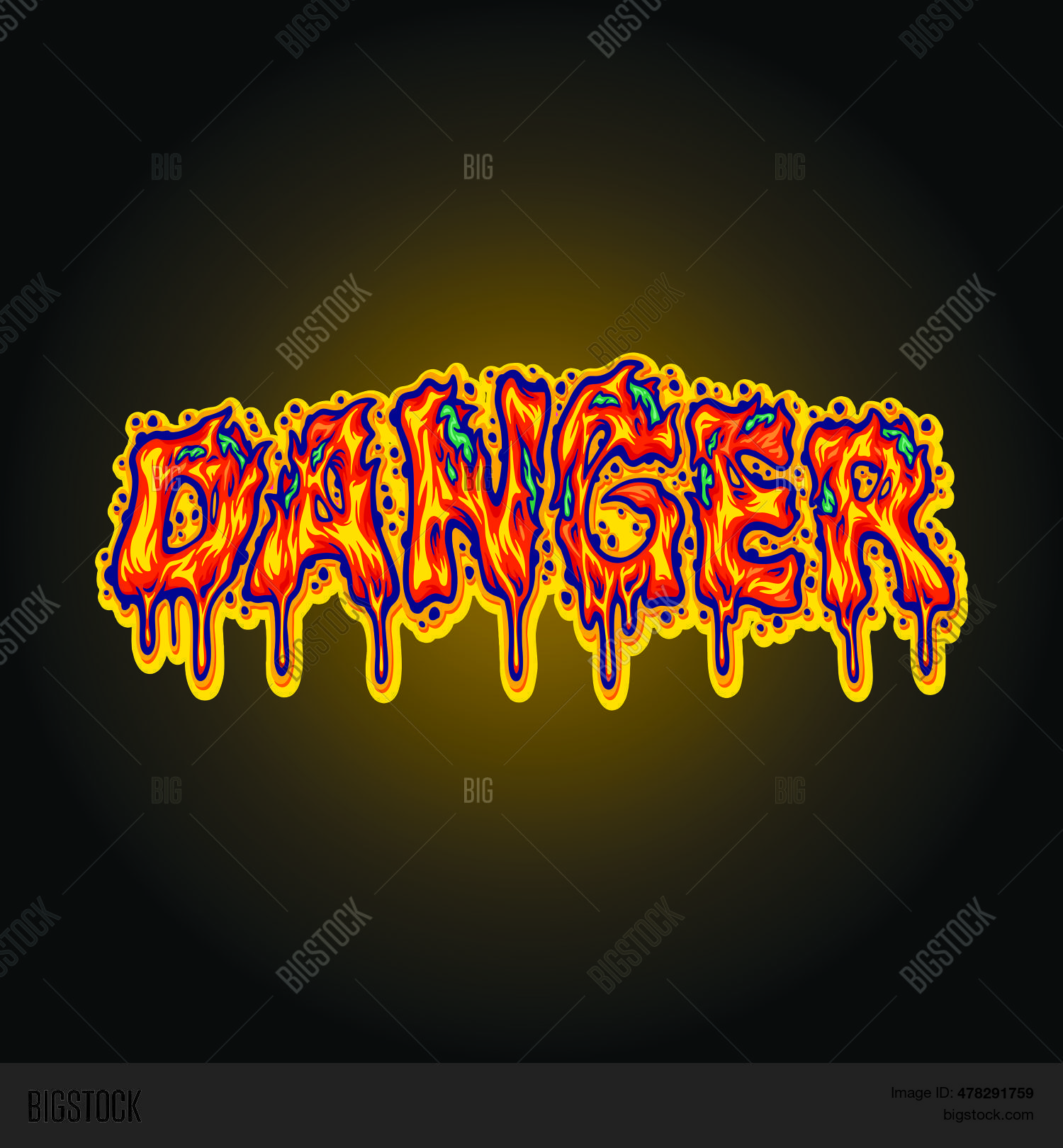 Danger Word Typeface Vector & Photo (Free Trial) | Bigstock