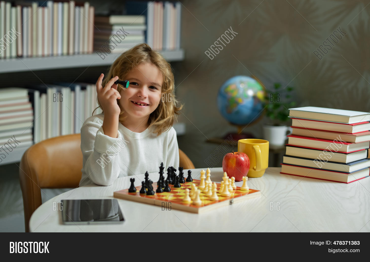 Kid Playing Chess Room Image & Photo (Free Trial) | Bigstock