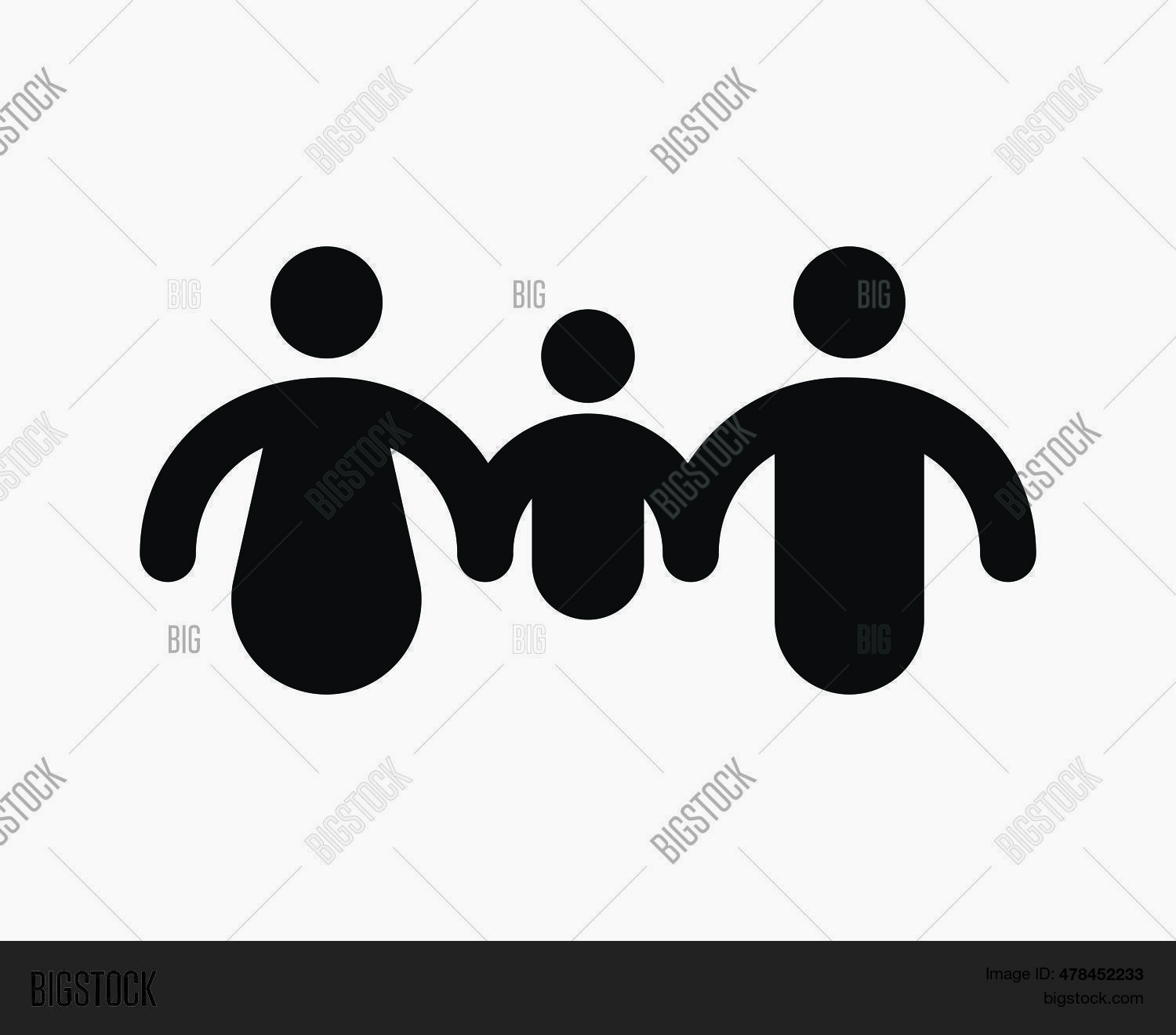 Family Hold Hand Icon Vector & Photo (Free Trial) | Bigstock
