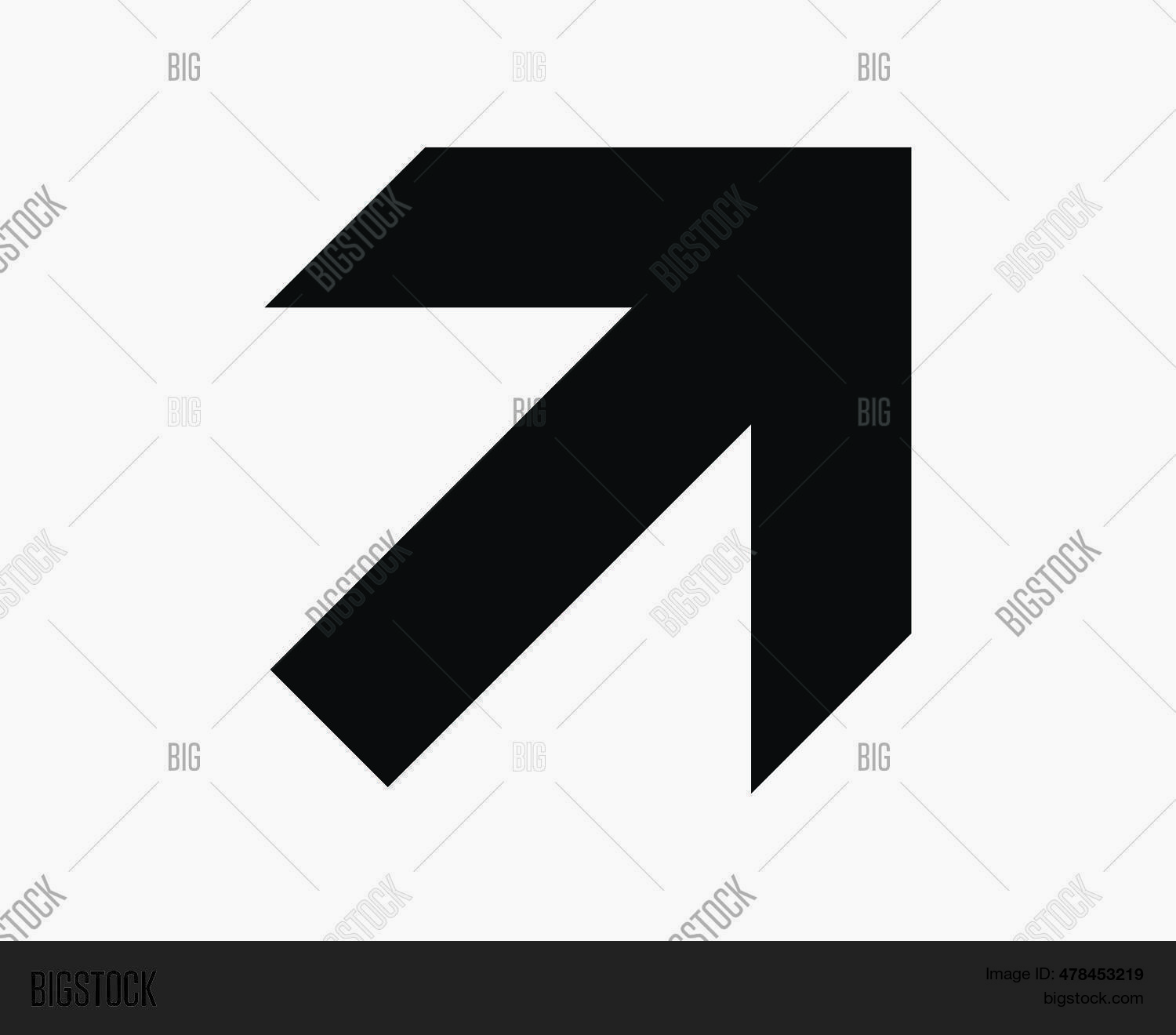 Top Right Arrow Icon Vector & Photo (Free Trial) | Bigstock