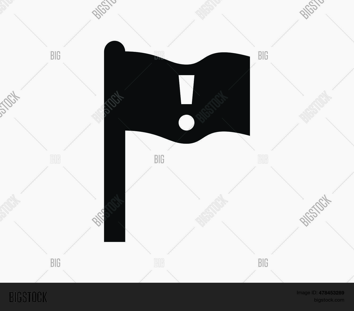 Alert Flag Icon. Vector & Photo (Free Trial) | Bigstock