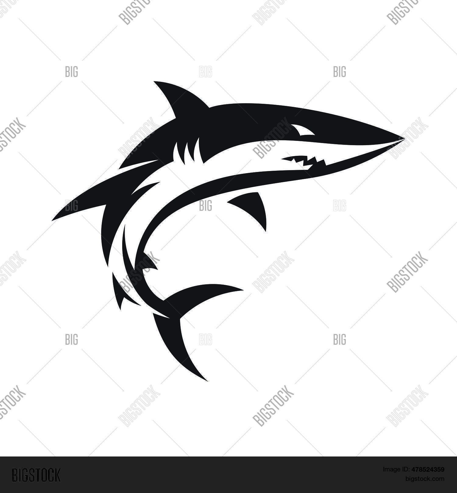 Abstract Simple Shark Vector & Photo (Free Trial) | Bigstock