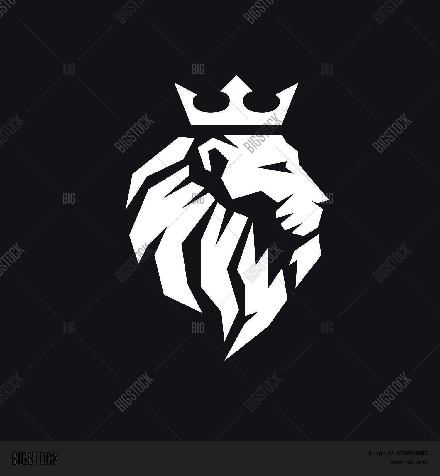 Lion Head Crown Vector & Photo (Free Trial) | Bigstock