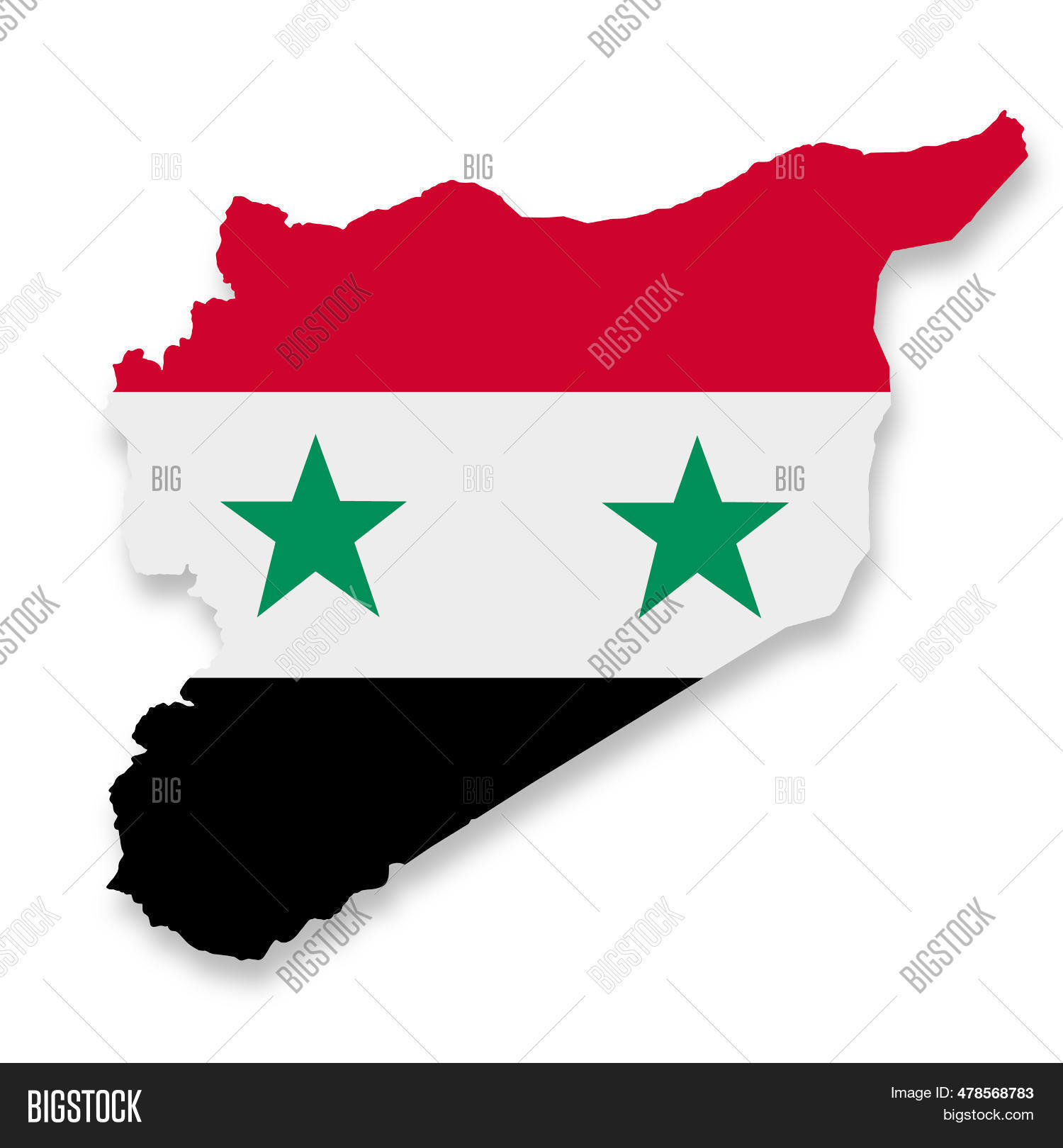 Syria Flag Map Image & Photo (Free Trial) | Bigstock