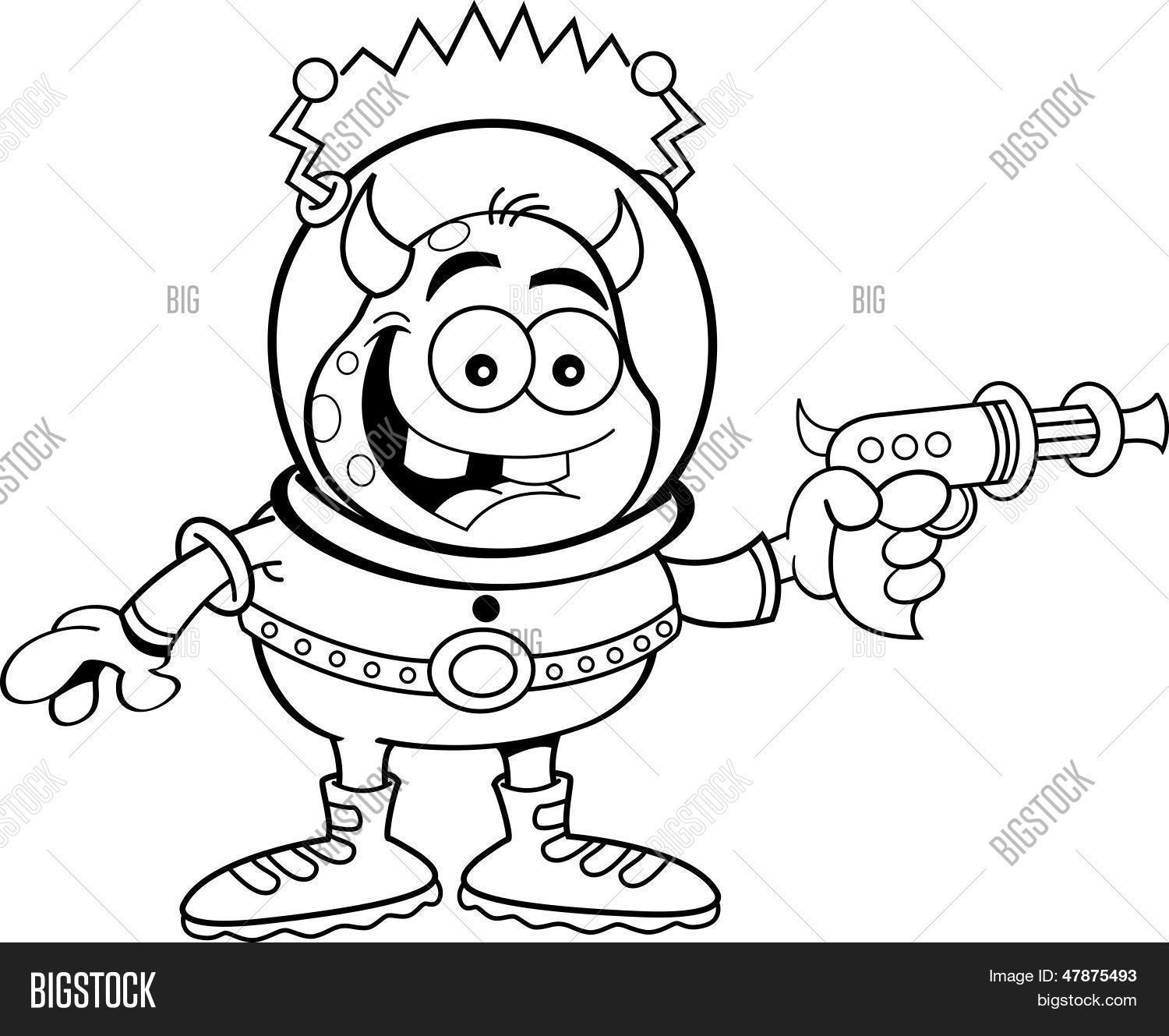 Cartoon Alien Ray Gun Vector & Photo (Free Trial) | Bigstock