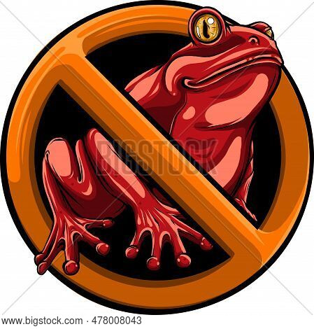 Stop Frog. Forbidden Vector & Photo (Free Trial) | Bigstock