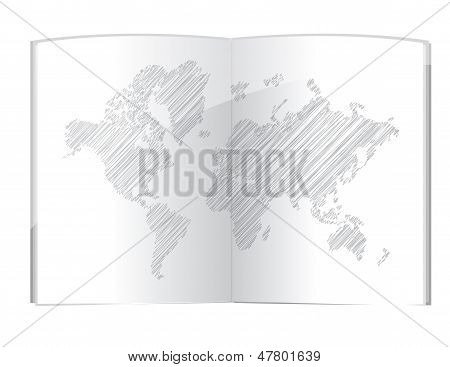 Drawing World Map Book Image & Photo (Free Trial) | Bigstock