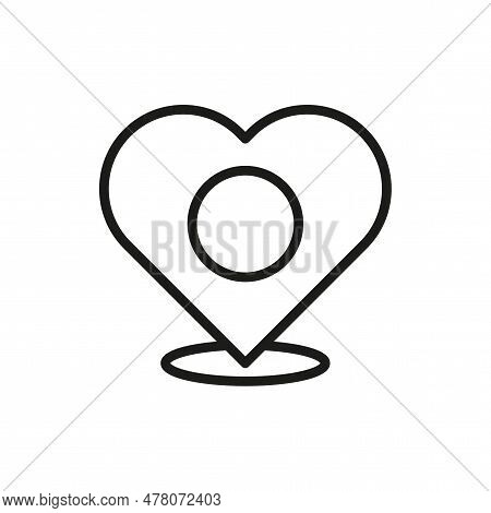 Heart Location Pin Vector & Photo (Free Trial) | Bigstock