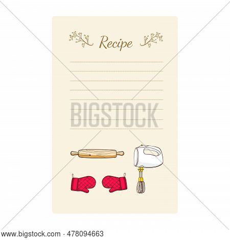 Recipe Card Template Vector & Photo (Free Trial) | Bigstock