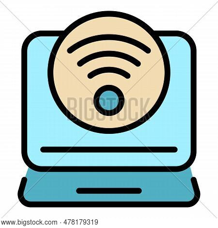Laptop Wifi Icon. Vector & Photo (Free Trial) | Bigstock