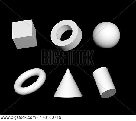 Set 3d Shapes. 3d Image & Photo (Free Trial) | Bigstock