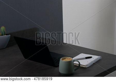 Laptop Coffee Notebook Images, Illustrations & Vectors (Free) - Bigstock