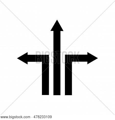 Three Way Direction Vector & Photo (Free Trial) | Bigstock