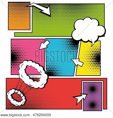 Colored Comic Page Vector & Photo (Free Trial) | Bigstock