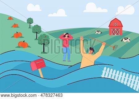 Scared Farmer During Vector & Photo (Free Trial) | Bigstock