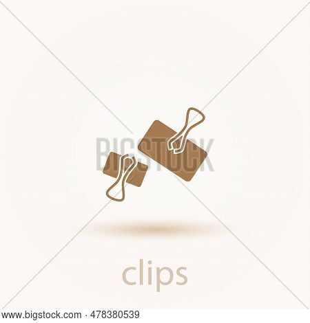 Binder Clip Icon. Vector & Photo (Free Trial) | Bigstock