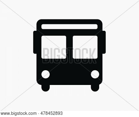 Bus Front View Icon Vector & Photo (Free Trial) | Bigstock