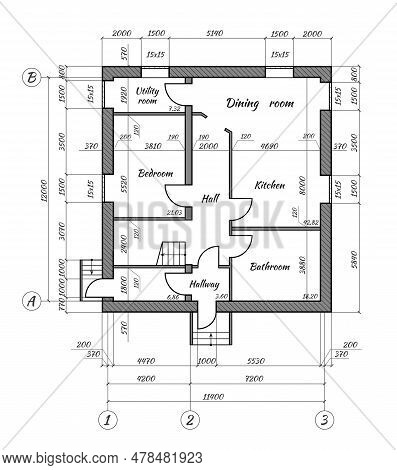 Blueprint Suburban Vector & Photo (Free Trial) | Bigstock