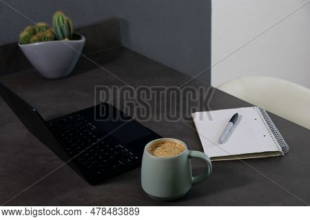 Laptop Coffee Notebook Images, Illustrations & Vectors (Free) - Bigstock