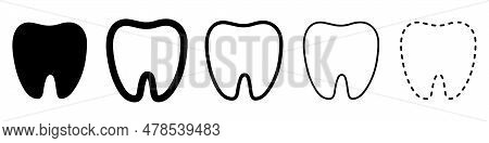 Tooth Icons Set 벡터 및 사진(무료 체험) | Bigstock