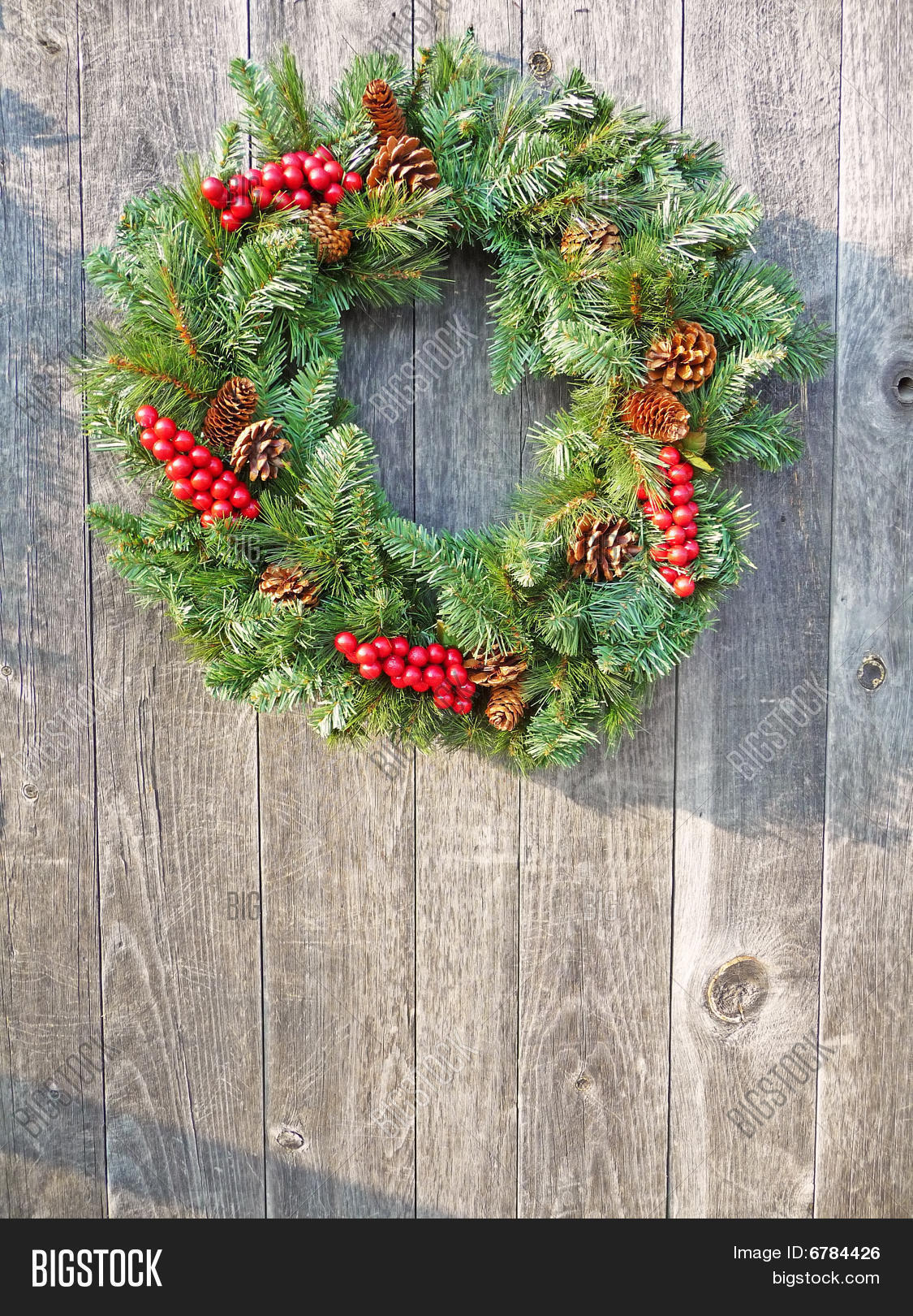 Christmas Wreath On Image & Photo (Free Trial) | Bigstock