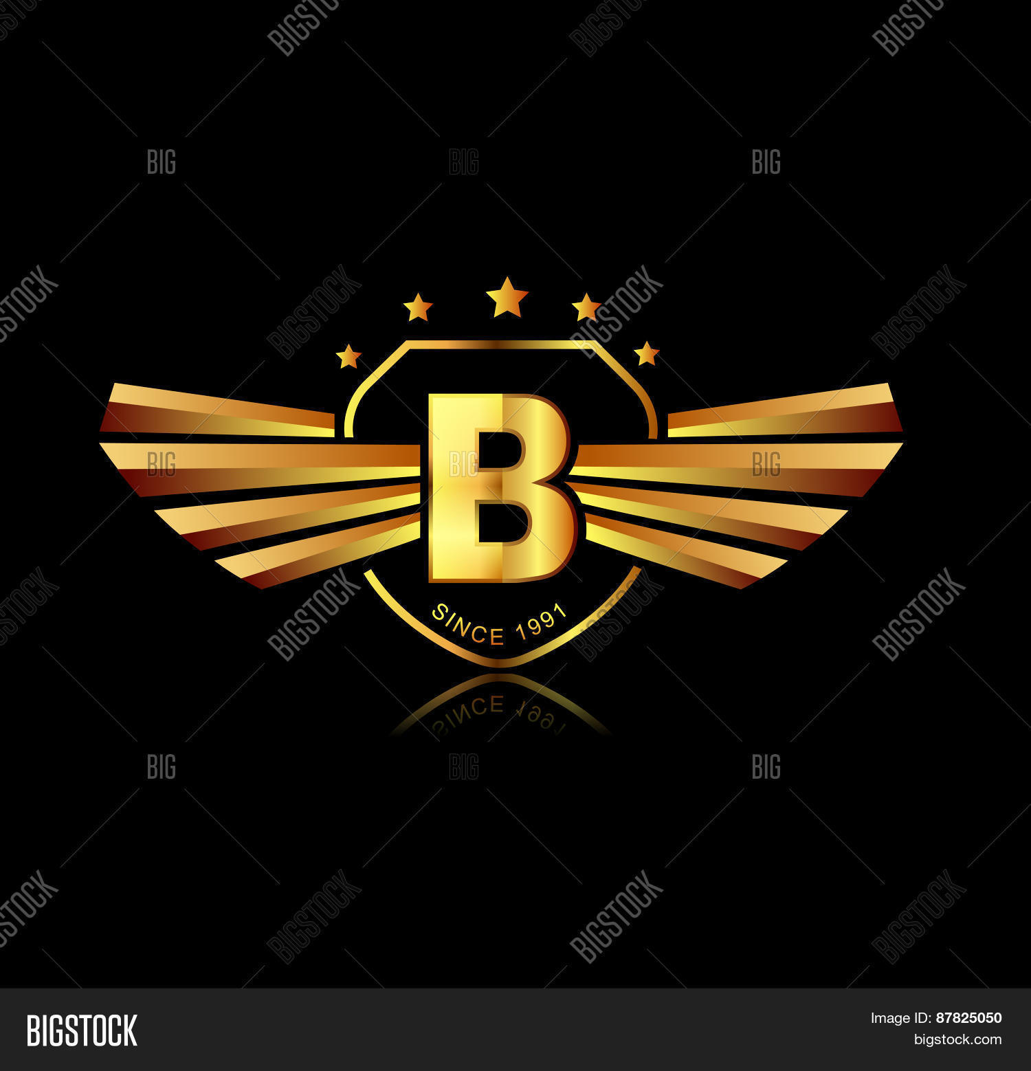 Letter B Winged Vector & Photo (Free Trial) | Bigstock
