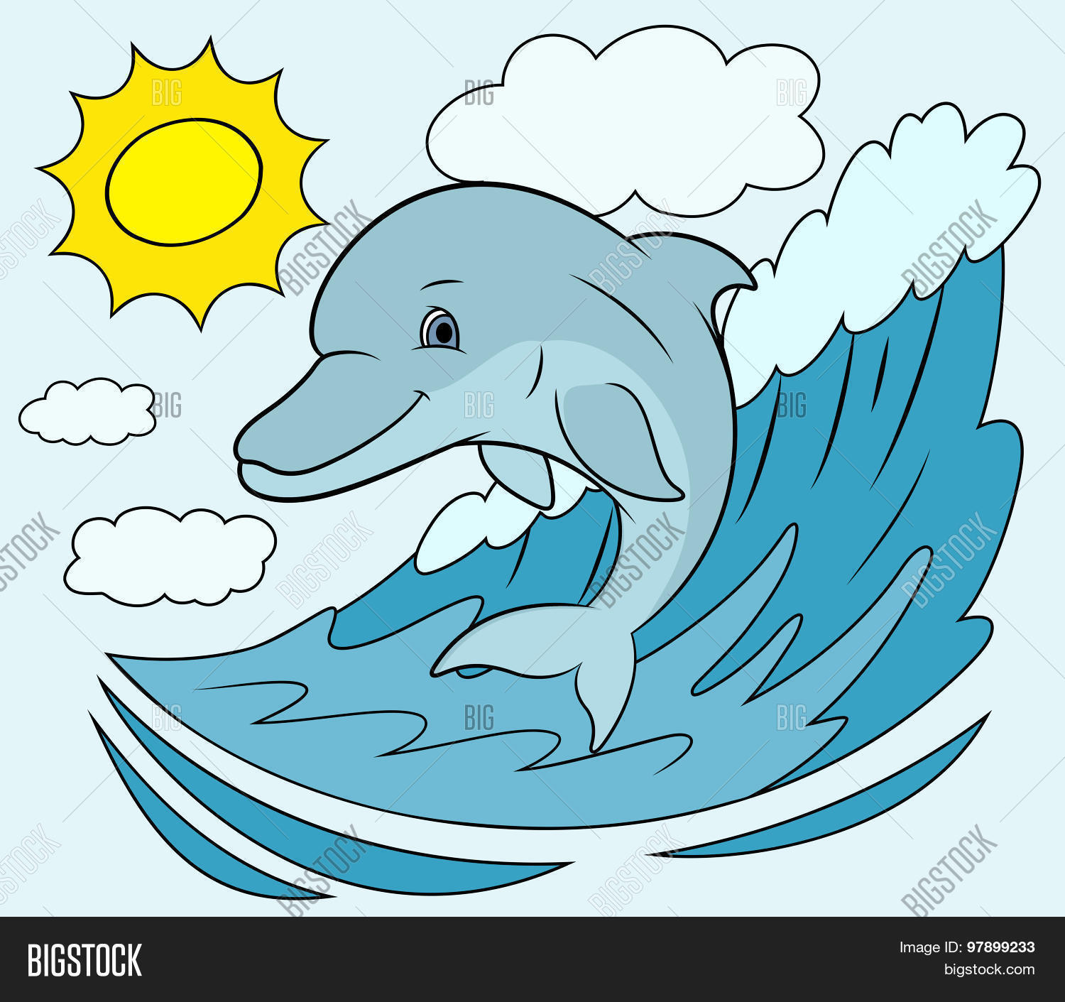 Smiling Dolphin Vector & Photo (Free Trial) | Bigstock
