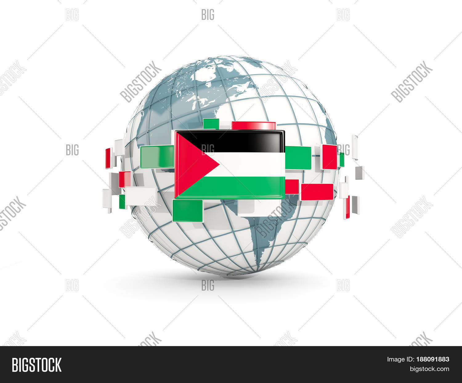 Globe Flag Palestinian Image & Photo (Free Trial) | Bigstock