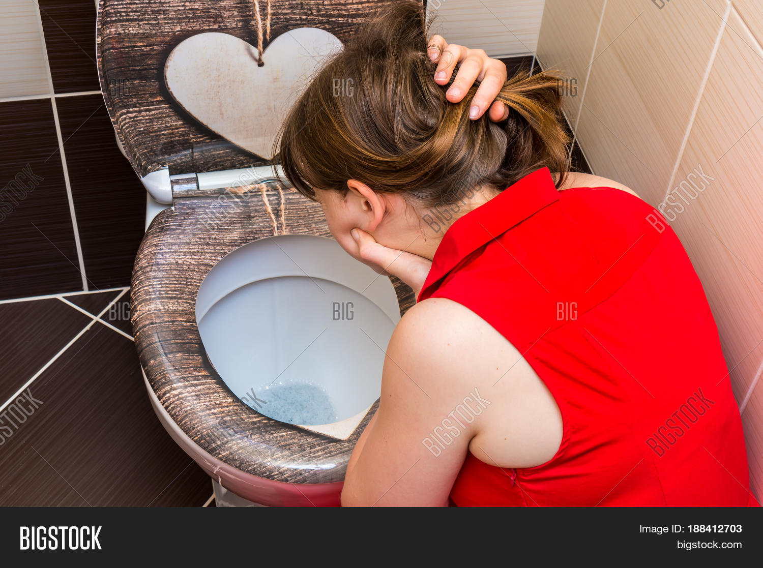 Woman Vomiting Into Image & Photo (Free Trial) | Bigstock