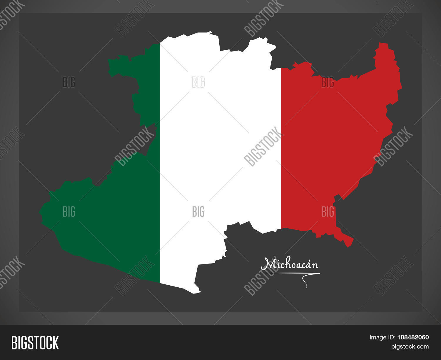 Michoacan Map Mexican Image & Photo (Free Trial) | Bigstock