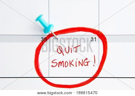 Quit Smoking Calendar Image & Photo (Free Trial) | Bigstock