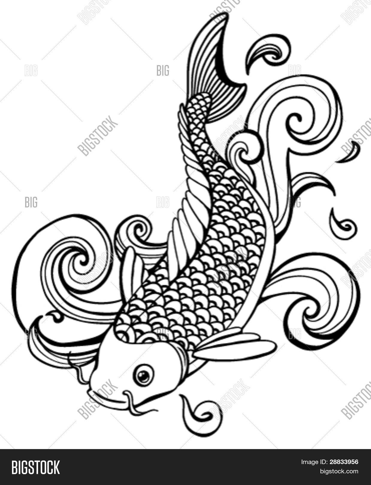 Koi Fish (vector) Vector & Photo (Free Trial) | Bigstock