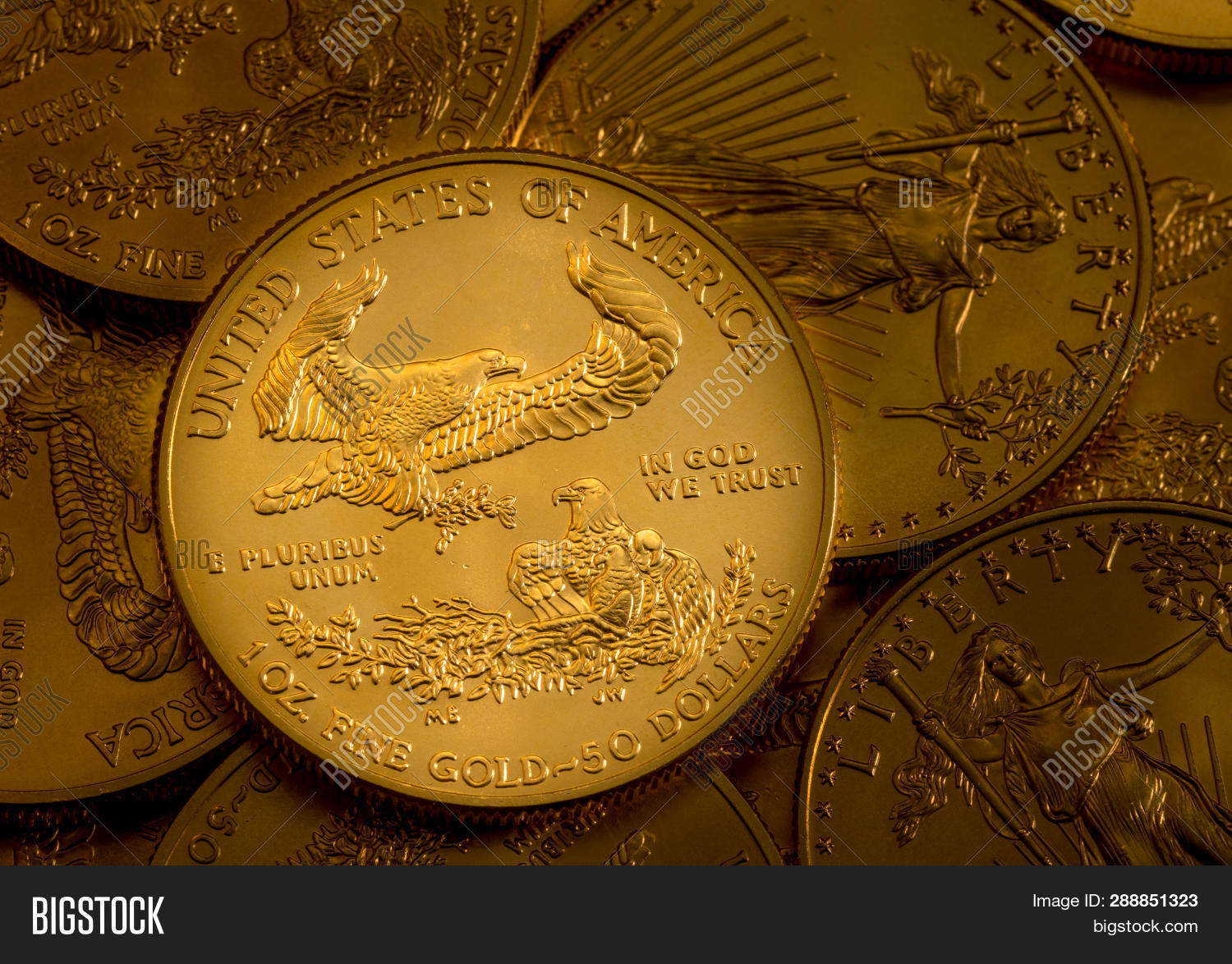 Pile Golden Coins Gold Image & Photo (Free Trial) | Bigstock