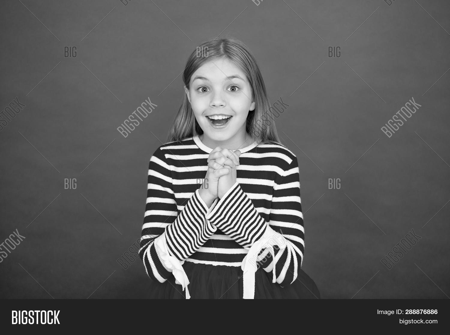 Girl Hopeful Excited Image & Photo (Free Trial) | Bigstock