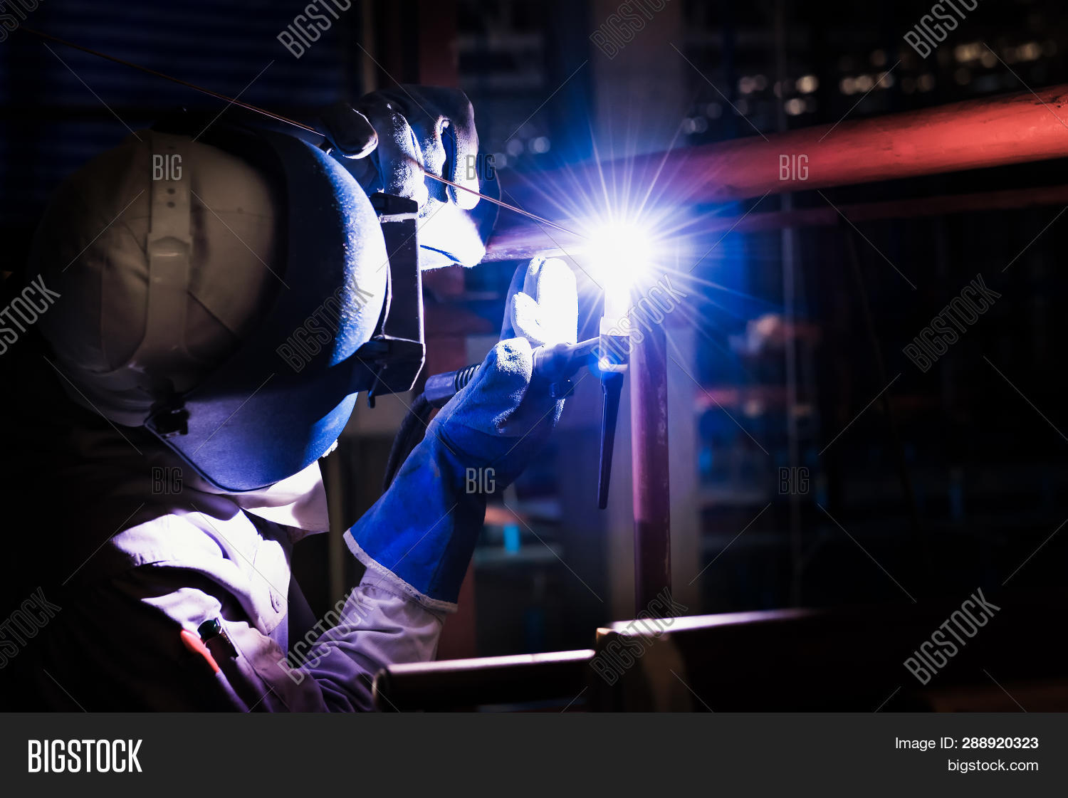 Welding Steel Pipe Mig Image & Photo (Free Trial) | Bigstock