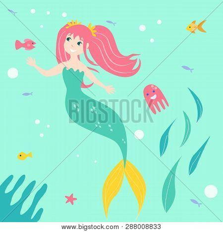 Little Mermaid Vector & Photo (Free Trial) | Bigstock