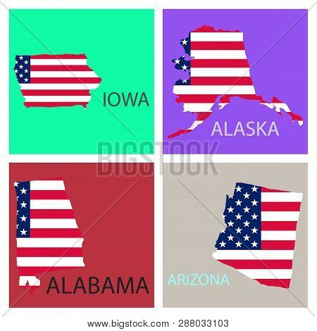 Poster Map United Vector & Photo (Free Trial) | Bigstock