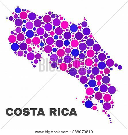 Mosaic Costa Rica Map Vector & Photo (Free Trial) | Bigstock