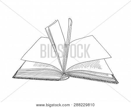 Open Book Hand Drawn Vector & Photo (Free Trial) | Bigstock