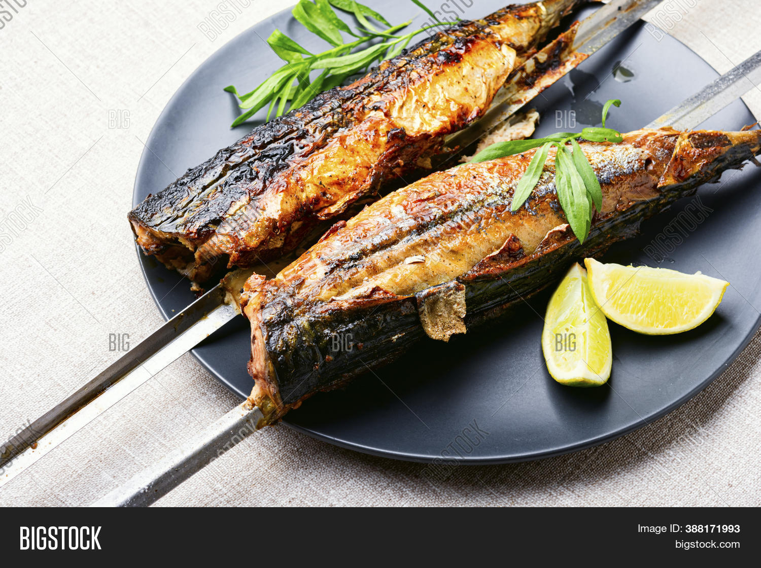 Fish Kebab On Skewers Image & Photo (Free Trial) | Bigstock