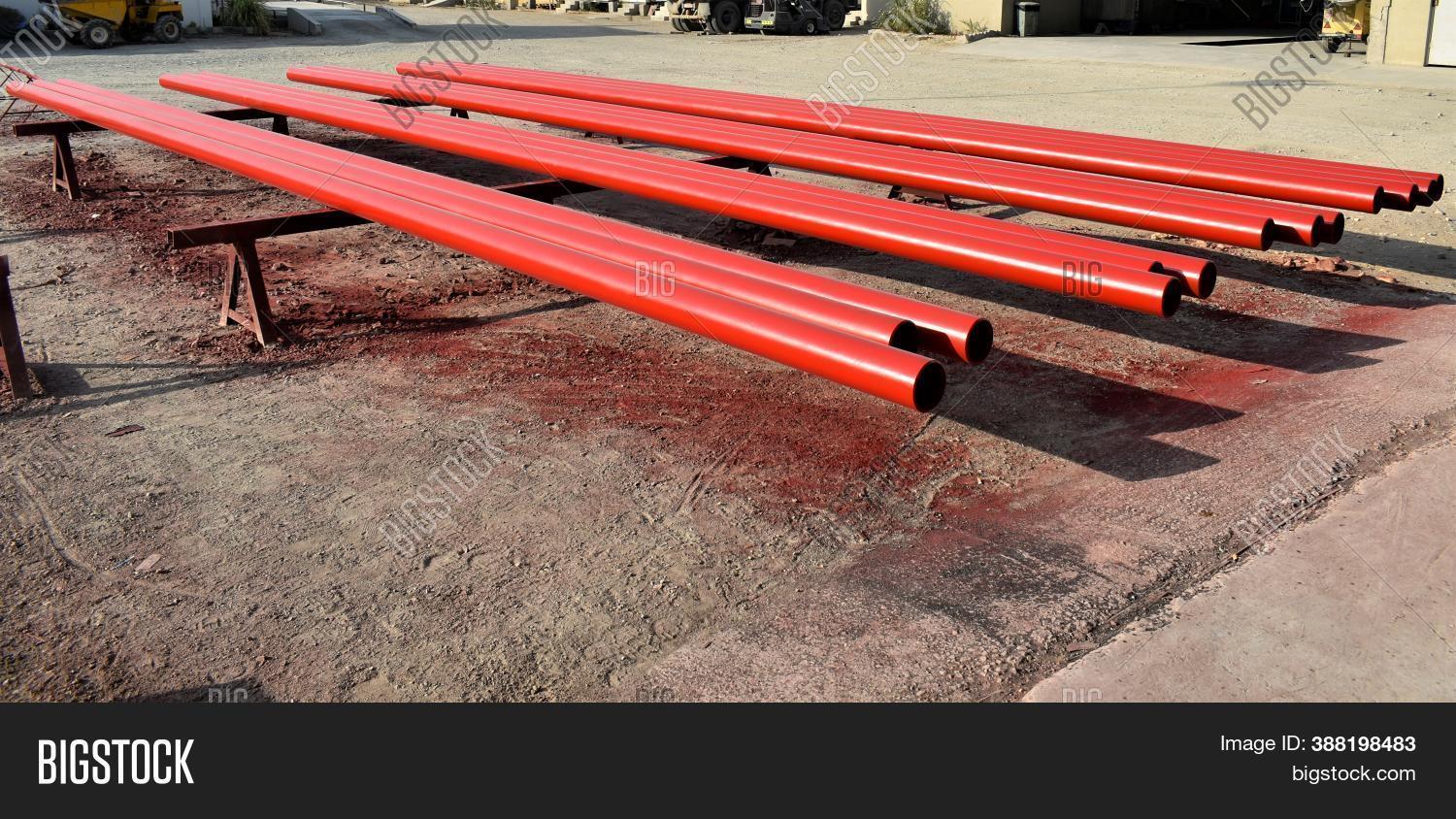 Red Steel Pipes Fire Image & Photo (Free Trial) | Bigstock