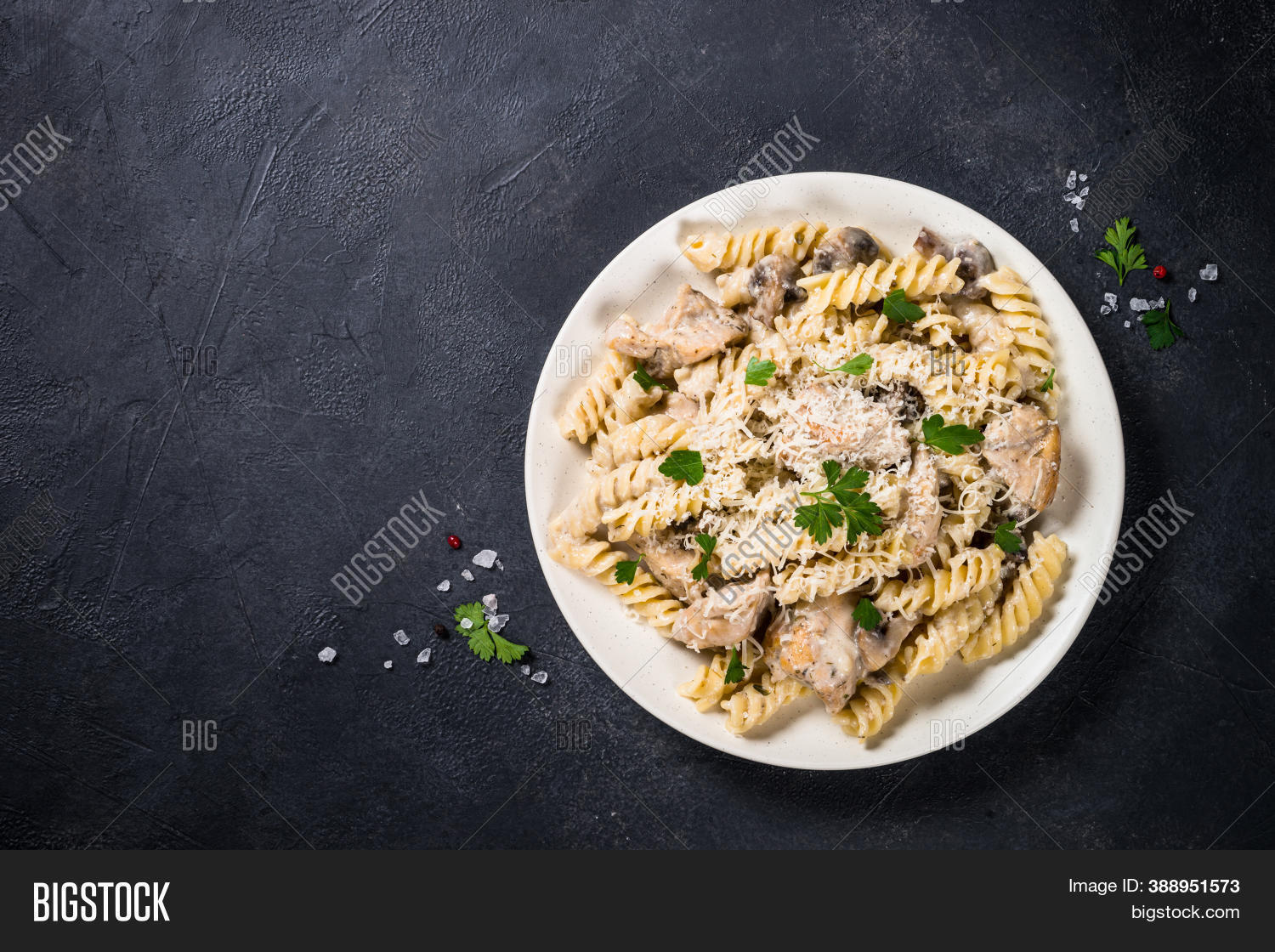 Pasta Fusilli Chicken Image & Photo (Free Trial) | Bigstock