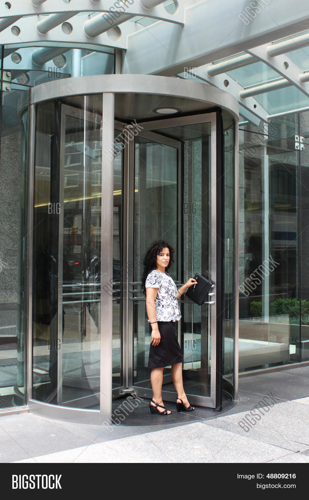 Woman Greeter Welcomes Image & Photo (Free Trial) | Bigstock