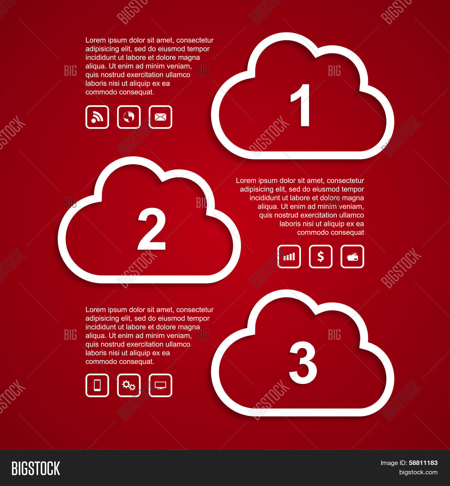Clouds Infographic Vector & Photo (Free Trial) | Bigstock