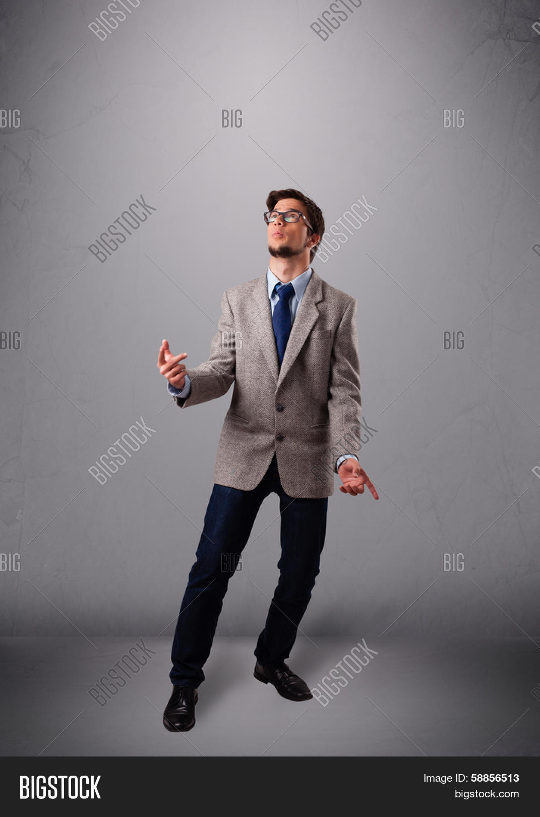 Funny Man Standing Image & Photo (Free Trial) | Bigstock