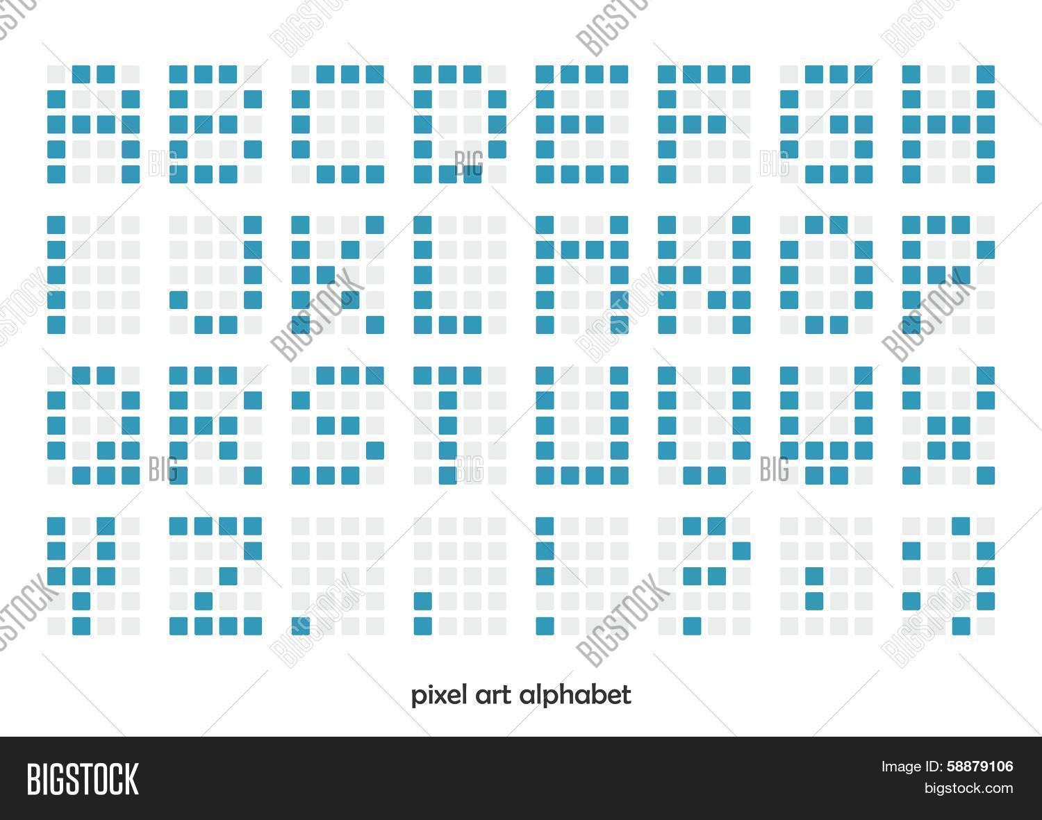Pixel Art Alphabet Vector & Photo (Free Trial) | Bigstock