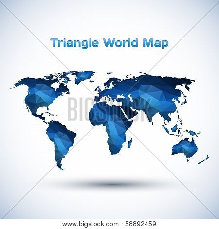 Triangle World Map Vector & Photo (Free Trial) | Bigstock