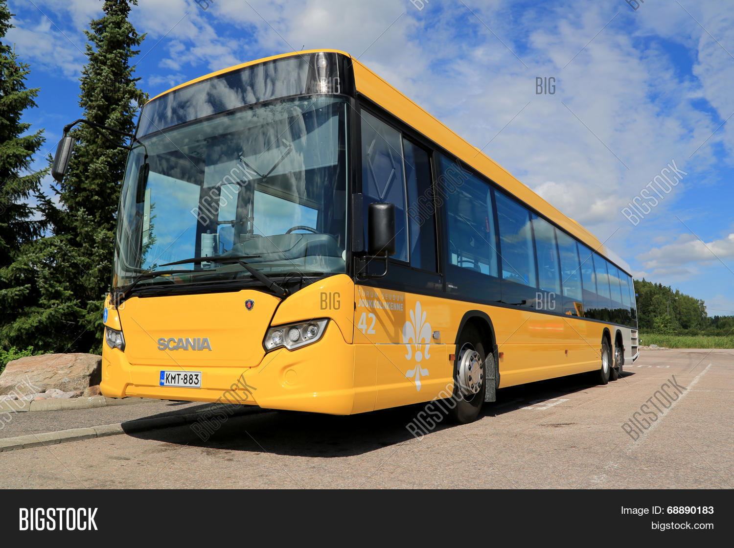Yellow Scania Citywide Image & Photo (Free Trial) | Bigstock